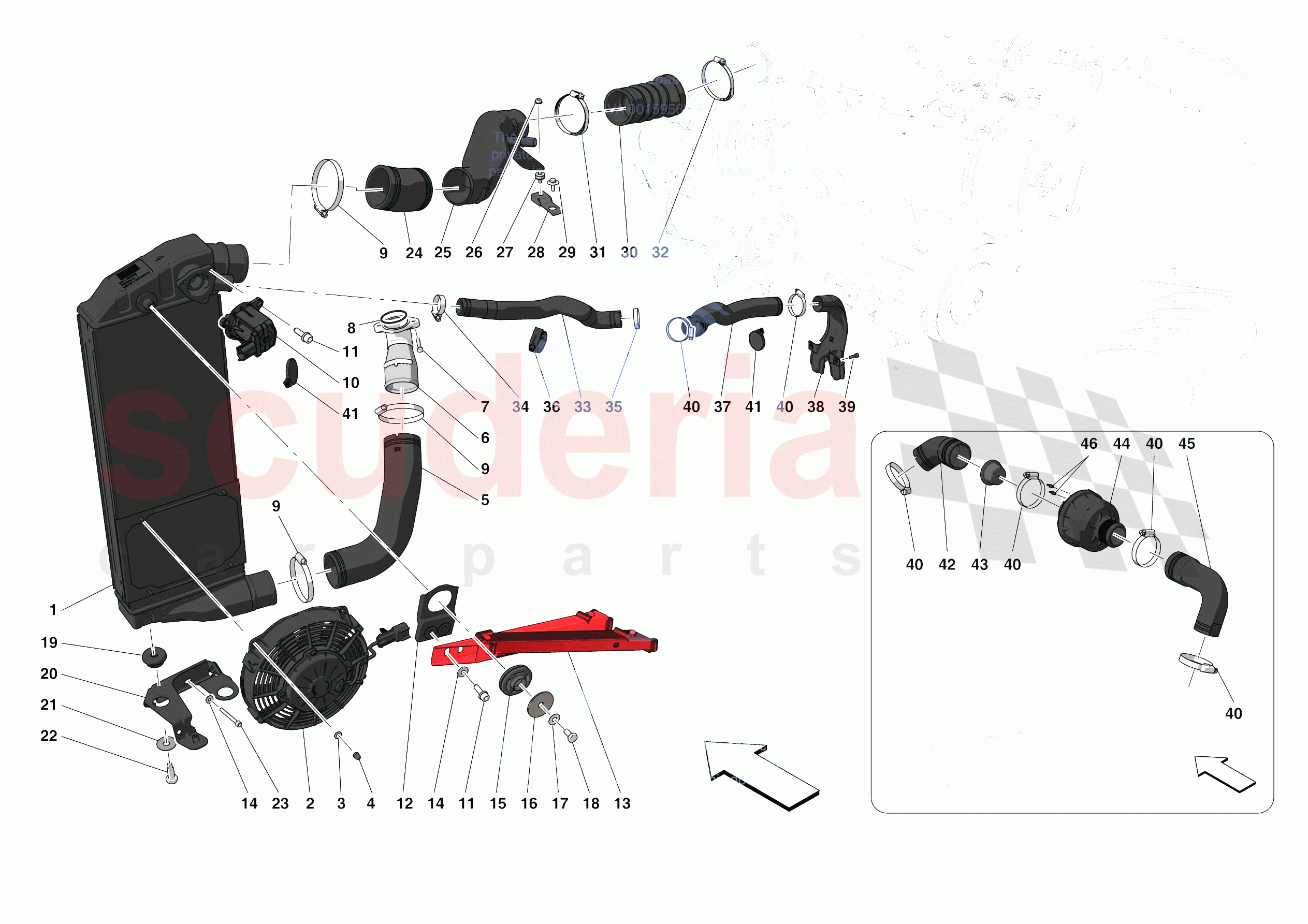 INTERCOOLER parts for Ferrari F8 Tributo USA