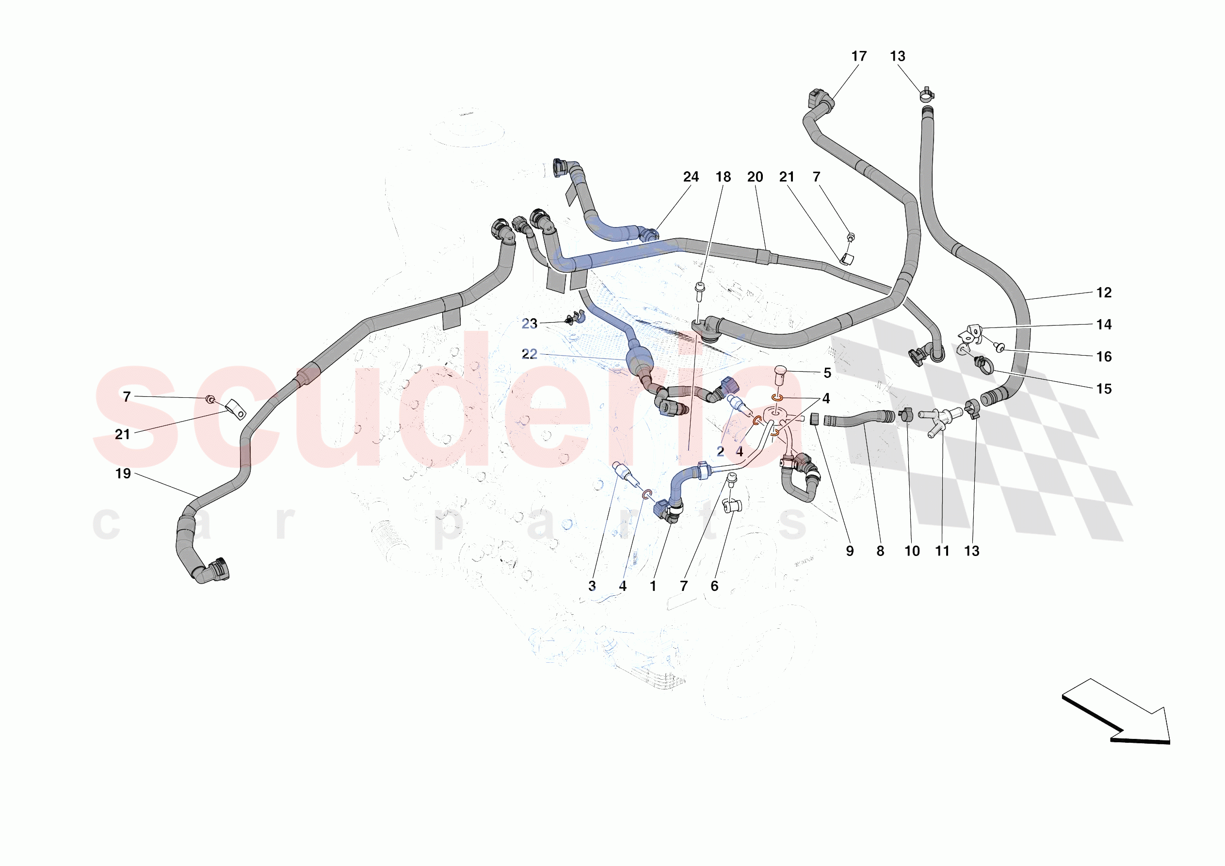 Ferrari SF90 Spider Europe VENTOSOS piezas | Scuderia Car Parts