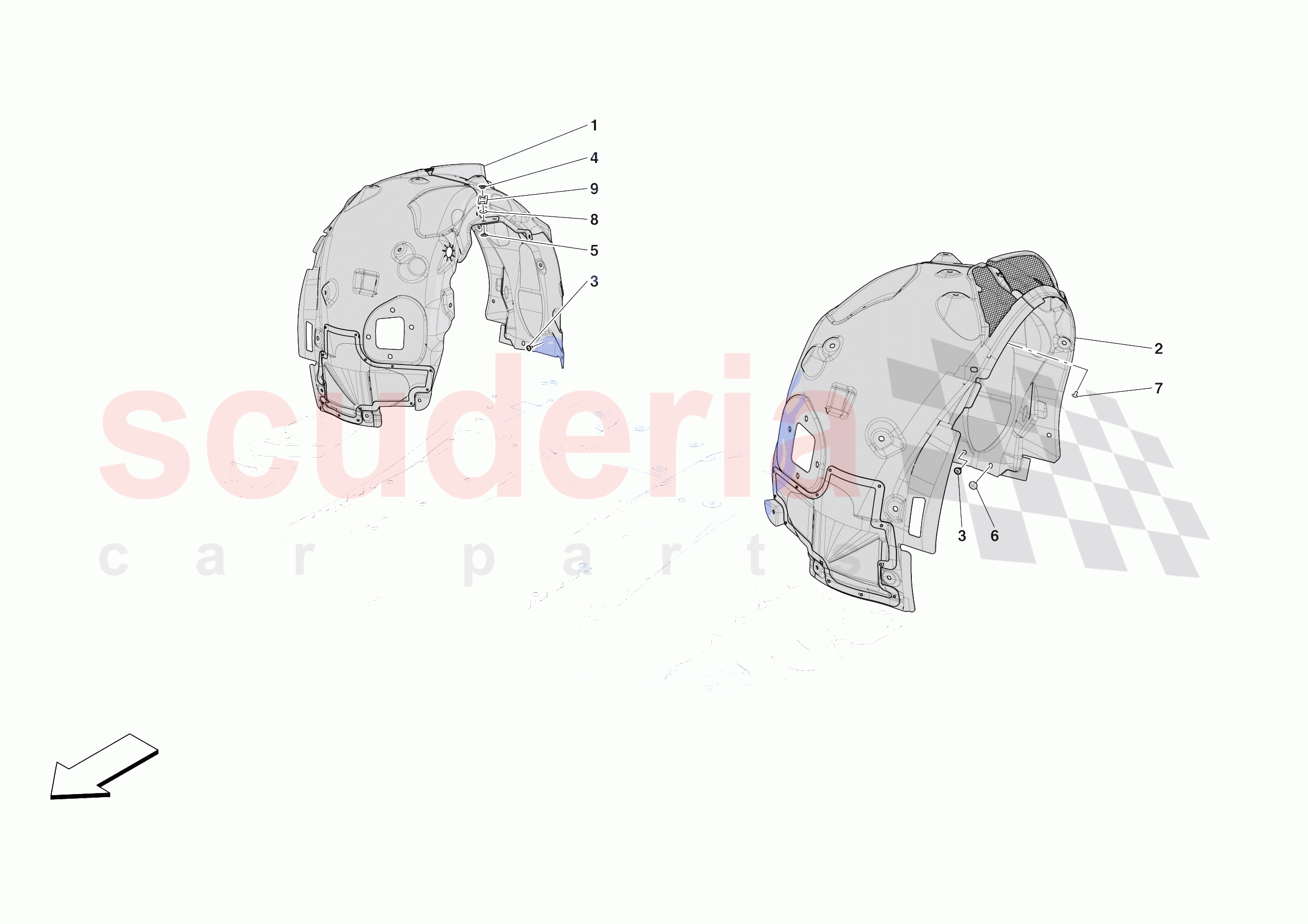 FRONT WHEELHOUSE parts for Ferrari SF90 XX Stradale USA