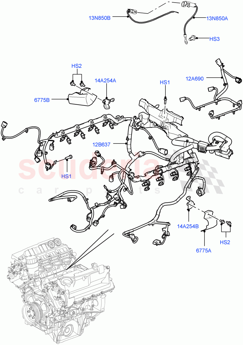 Electrical Wiring - Engine And Dash (Engine) (5.0L Ohc Sgdi ... parts ...