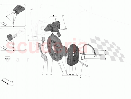 70007153 Ferrari 12Cilindri RH GEAR MOTOR SPARE PARTS KIT