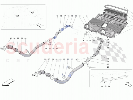 000810985 Ferrari Daytona DRILLED INTAKE MESH