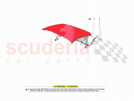 000839133 Ferrari F8 ROOF ASSEMBLY