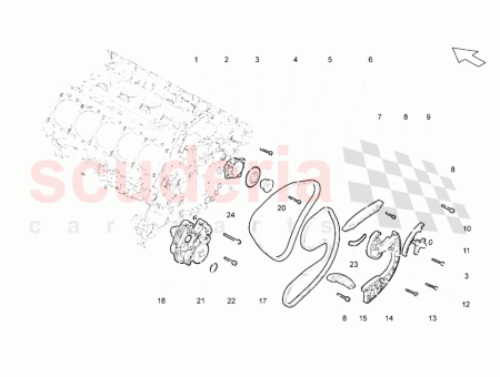 079109467AE Lamborghini Gallardo CHAIN TIGHTENER