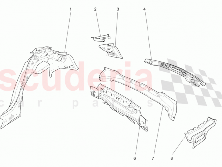 673001709 Maserati Ghibli LOWER LH HEADLIGHT HOUSING GUIDE