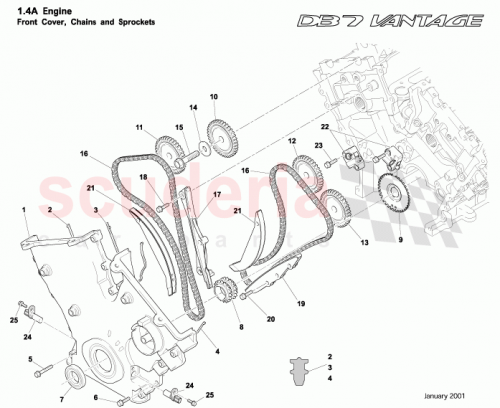 697739 BOLT-M12 x 52.5 for Aston Martin DB7, Vanquish