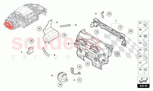 4T0825773 Lamborghini Huracan HEAT SHIELD