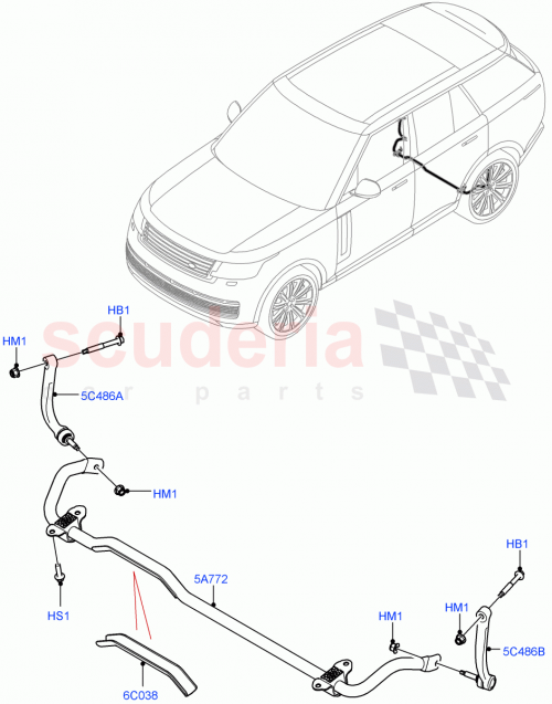 LR155118 Range Rover Link - Stabilizer Bar