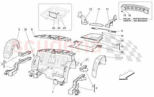 67260200 Maserati Quattroporte RH REAR WHEELHOUSE